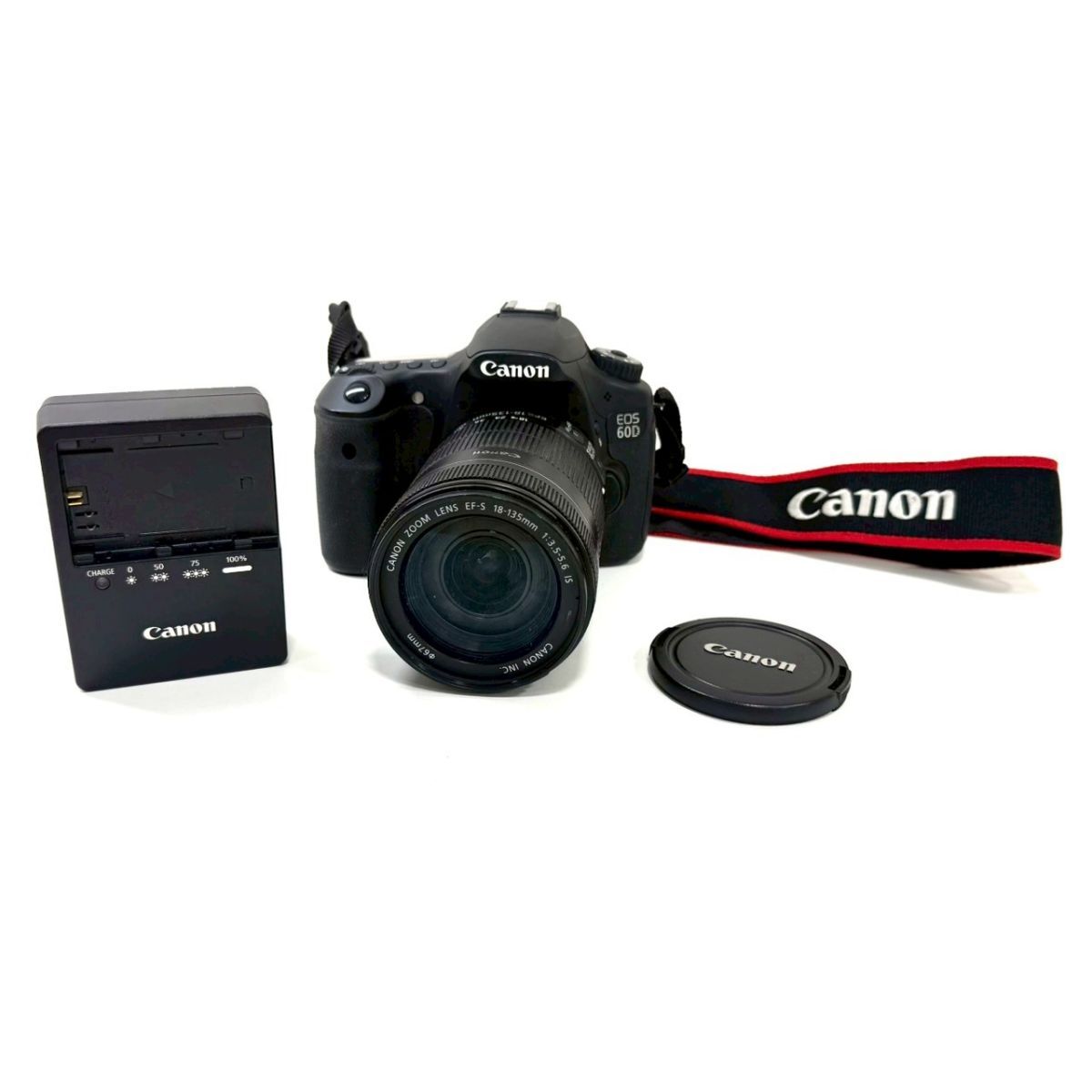 【ジャンク品】Canon キャノン EOS 60D DS126281 / LENS EF-S 18-135mm 1:3.5-5.6 IS ...