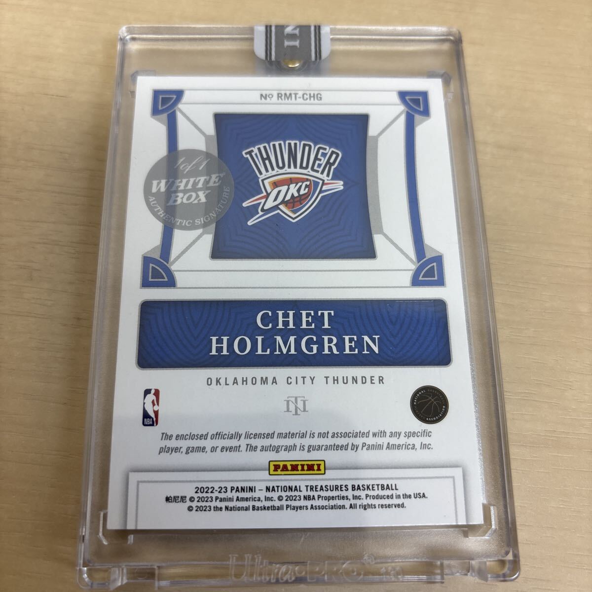 PANINI WHITE BOX 1/1 2022-23 NATIONAL TREASURES 3色 3つ窓パッチAUTO 直書き インスク ...