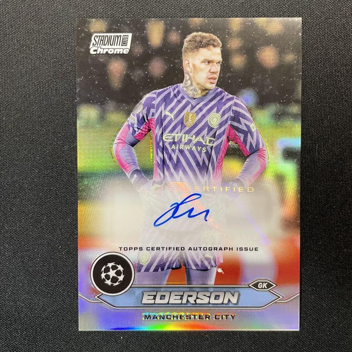 2023-24 Topps Stadium Club Chrome UEFA Ederson Auto Manchester City 直筆 ...