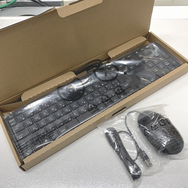 @S2125 新品/未開封品 HPスリムUSBキーボード[Copilot]/マウスセット HP Halley USB keyboard DIB ...