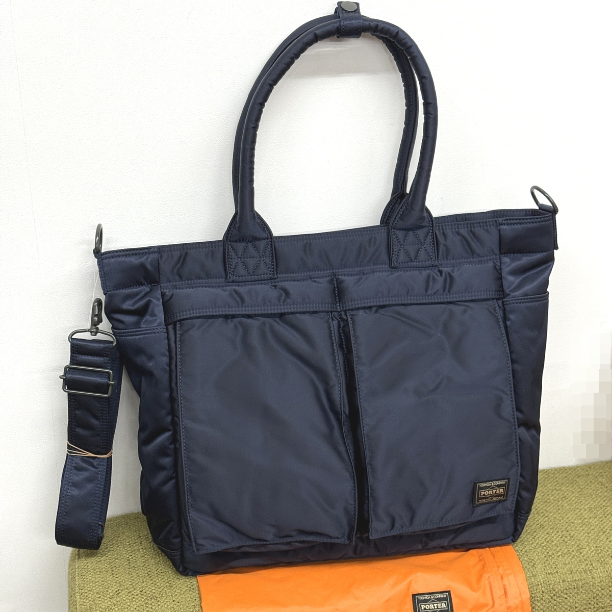 未使用 ポーター タンカー（現行） 2Wayトートバッグ（L） 622-26109 アイアンブルー・ネイビー /【Buyee】 Buyee ...
