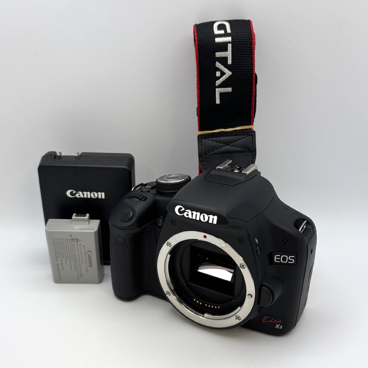 1円～/Canon/キャノン/EOS/Kiss/X3/DS126231/ボディ/付属品付/デジタル一眼/デジタルカメラ/シャッターOK/通電 ...