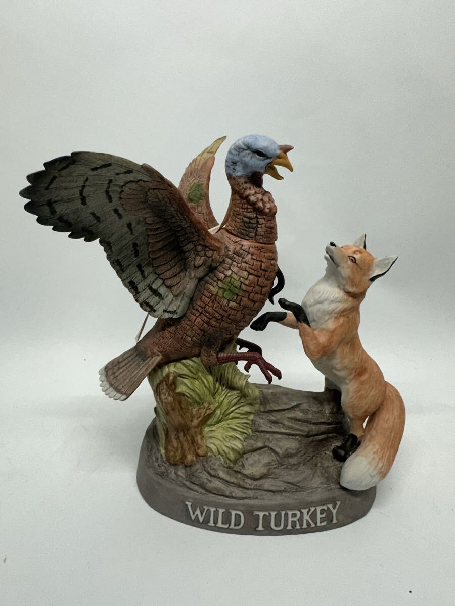 【未開栓コルク折れ】WILD TURKEY1985ワイルドターキー 七面鳥と狐バーボン ウイスキー陶器 ボトル 750ml 50.5% ...