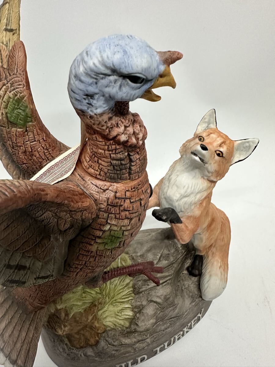 【未開栓コルク折れ】WILD TURKEY1985ワイルドターキー 七面鳥と狐バーボン ウイスキー陶器 ボトル 750ml 50.5% ...
