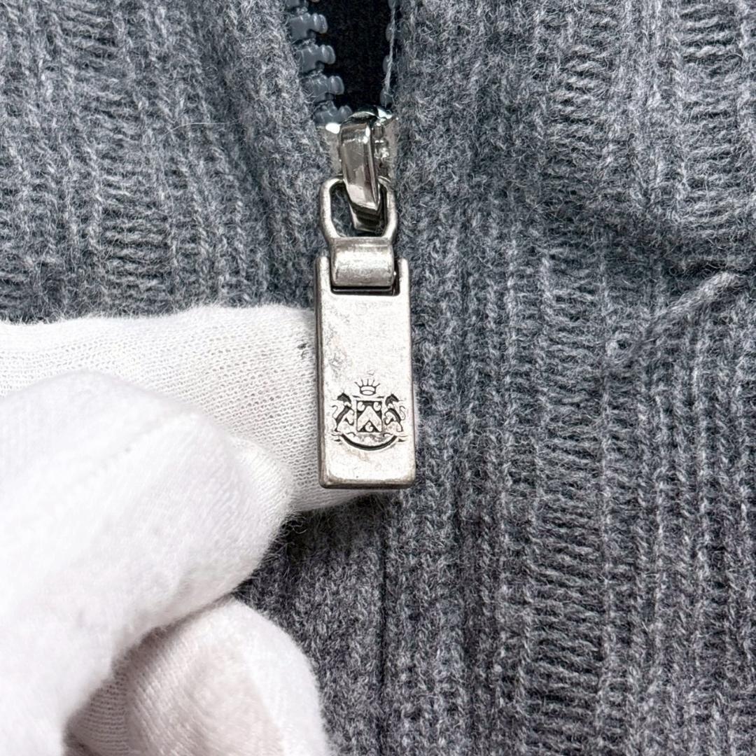 Lucien pellat-finet グレー ジップアップカーディガン XL 11-31 カシミヤ カシミア ペラフィネ ルシアン メンズ ...