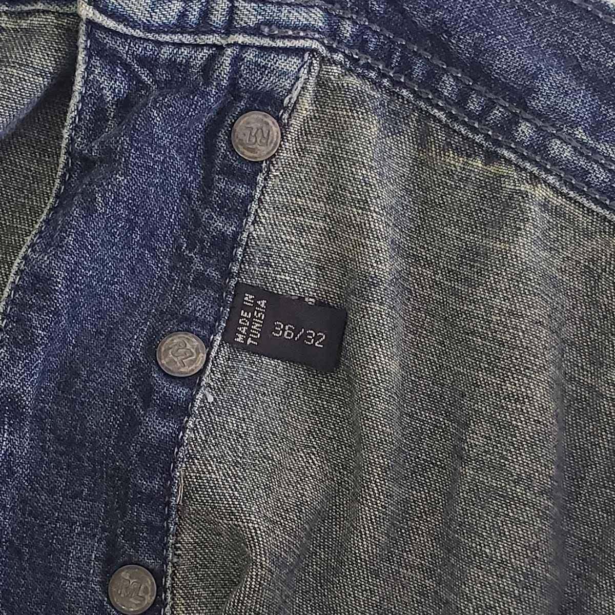 【名作】RRL【REPAIR BUCKLEBACK JEANS】36×32 リペア バックルバック ジーンズ デニムパンツ 25111000 ...