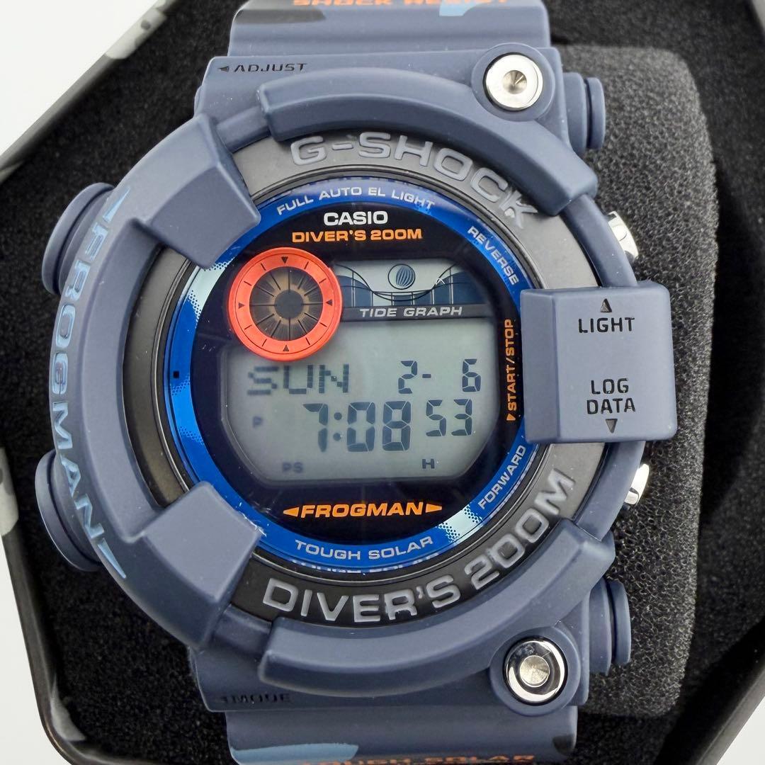 美品 CASIO カシオ G-SHOCK FROGMAN DIVER’S 200M GF-8250CM-2JR メンインカモフラージュ 迷彩 ...