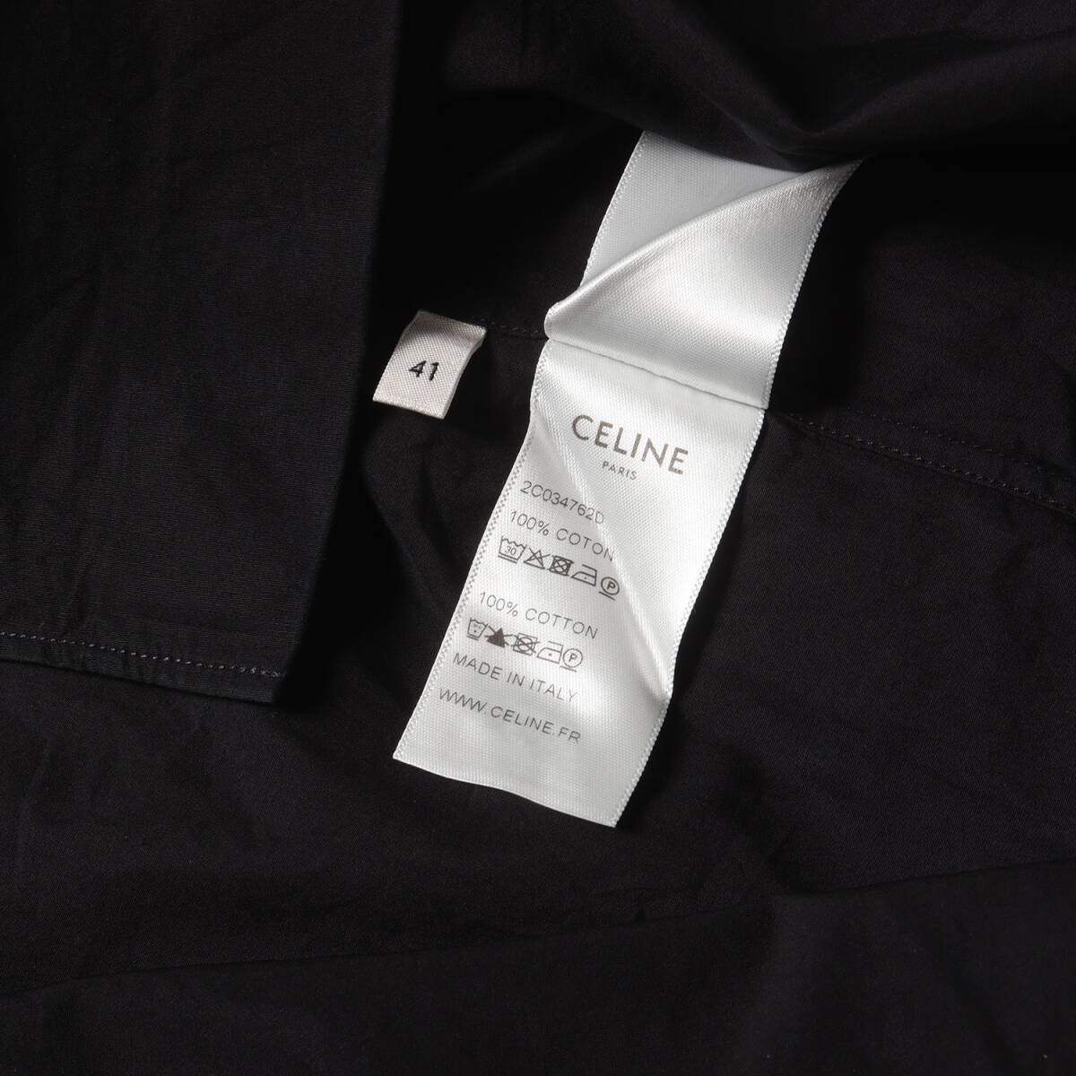 CELINE セリーヌ シャツ ブラック 黒 サイズ:41 | ドラッグストアカラー ドレス シャツ (SKINNY SHIRT IN ...