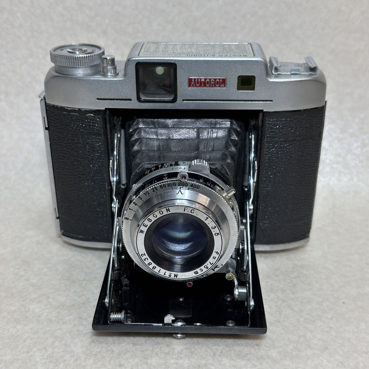 W3 - 14 ）WESTER SIX AUTOROL 蛇腹カメラ レンズ WESCON F.C. 1:3.5 f=7.5cm フィルムカメラ ...