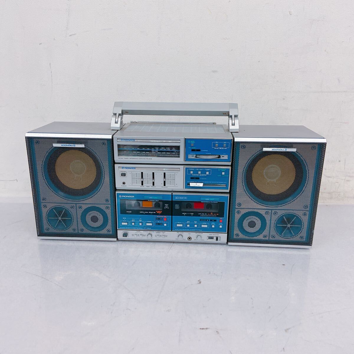 12A006 Pioneer パイオニア ステレオコンポーネントシステム CT-C9W/CS-C3/FA-C3 カセットデッキ スピーカー ...
