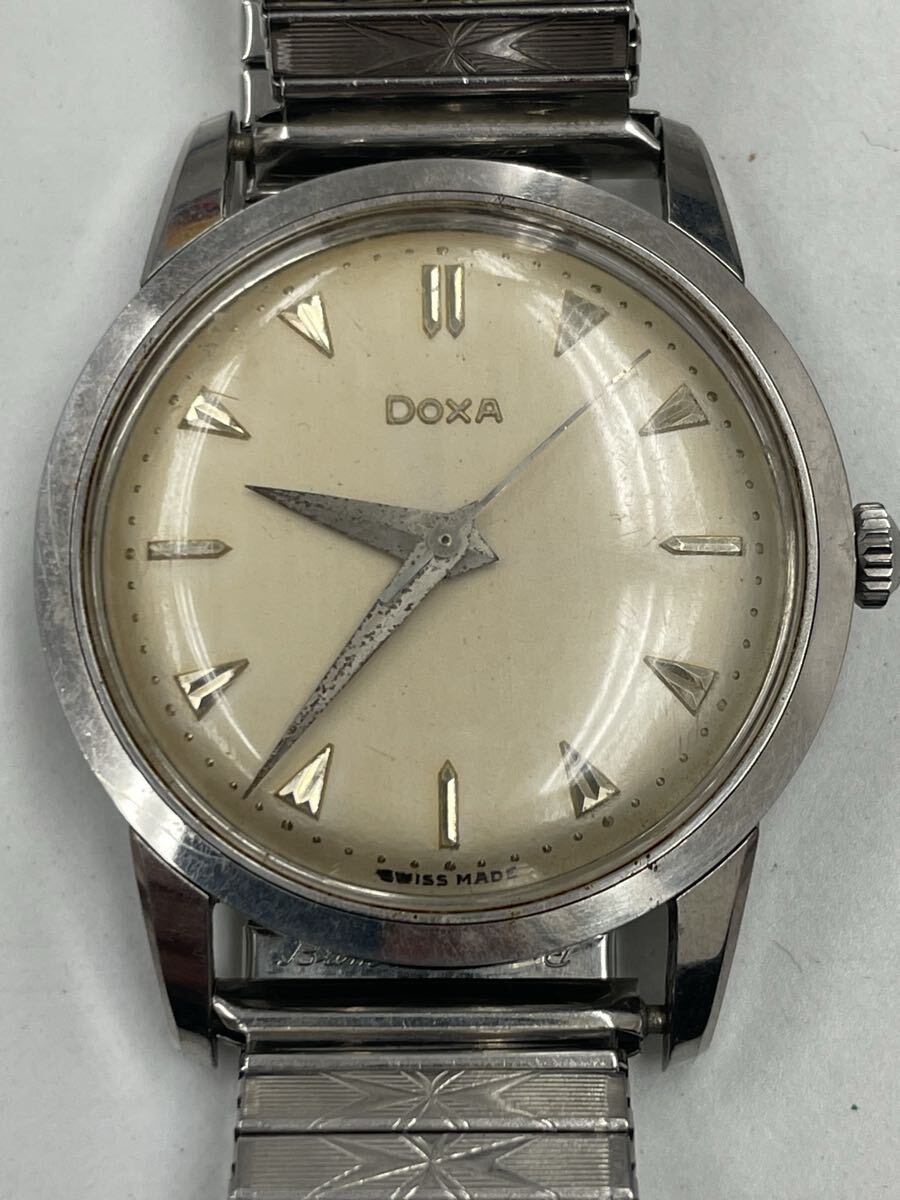 42.稼働品・DOXA ドクサ シルバー 手巻き 腕時計 メンズ 裏蓋スクリュー 変わり文字盤//KO61 /【Buyee】 Buyee ...