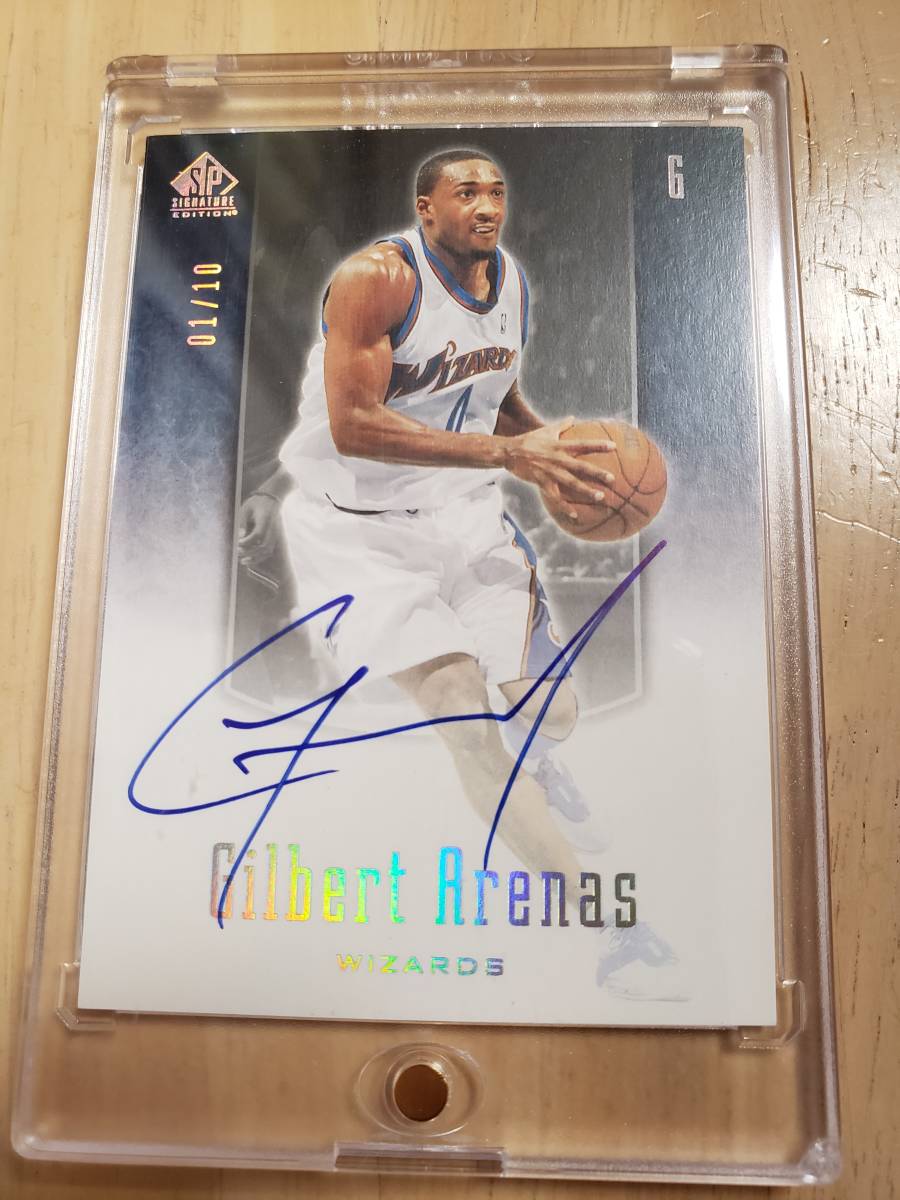 直営店に限定 SSP サイン 2004 -05 UD SP GILBERT ARENAS Auto #1 10 ギルバート アリーナス ...