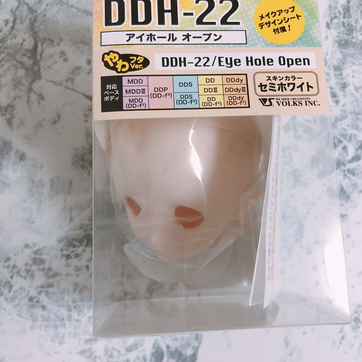 DDH-22 ヘッド セミホワイト アイホールオープン デザインシート ドルフィードリーム ドール ヘッド DD MDD volks ボークス dwc01 dwc 01 /【Buyee ...