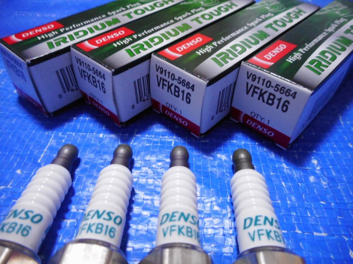 未使用品 DENSO IRIDIUM TOUGH デンソー スパークプラグ イリジウム タフ VFKB16 4本セット V9110-5664 送料込 /【Buyee】 "Buyee ...