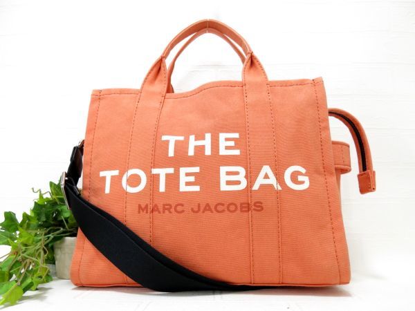 MARC JACOBS マークジェイコブス THE TOTE BAG キャンバス 2way トート バッグ サーモンピンク 美品 斜め掛け A4 収納 書類 N3142 /【Buyee ...
