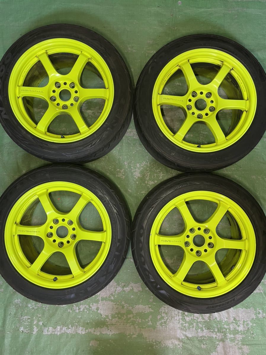 送料込み！ 美品！ RAYS gram LIGHTS 57D 17インチ 5穴 PCD114.3 9J オフセット38 タイヤ・ホイール 4本 セット レイズ グラムライツ /【Buyee ...