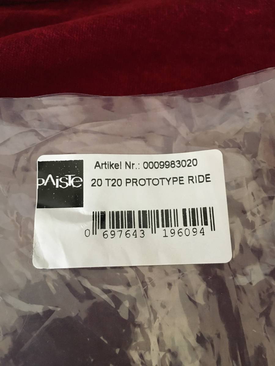 【PROTOTYPE】Paiste T20 PROTOTYPE Ride 20インチ 2220g 2020年製 プロトタイプ【未使用品 ...