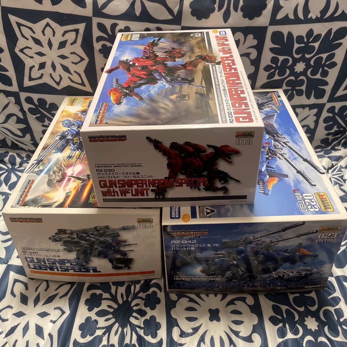 未組立 HMM3機 KOTOBUKIYA ゾイド ZOIDS 1/72 ガンスナイパー リノン仕様、ナオミ仕様、コマンドウルフ LC＆AC ...