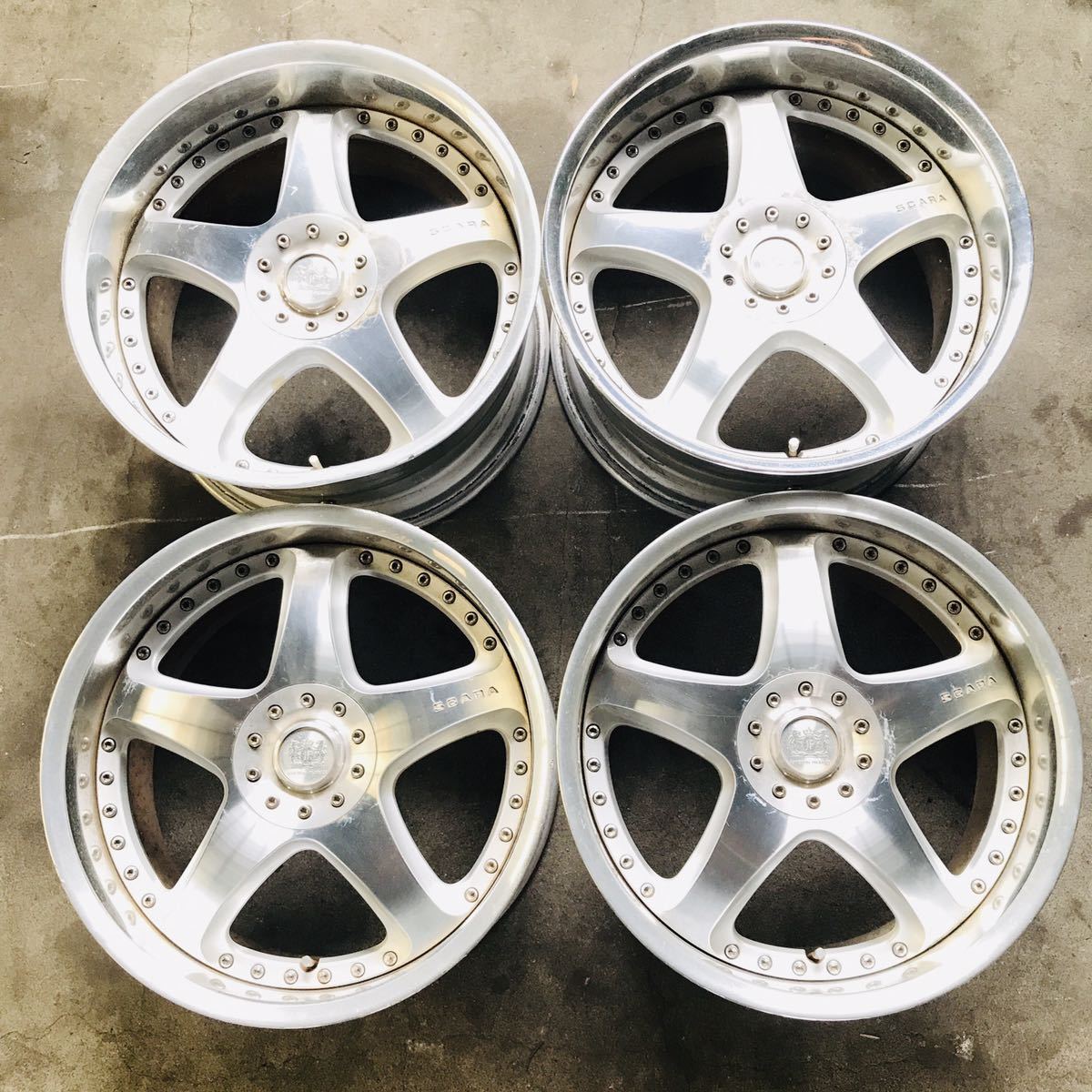 希少 JUNCTION PRODUCE ジャンクションプロデュース SCARA スカラー 19インチ ホイール 5穴 PCD114.3 9J ...
