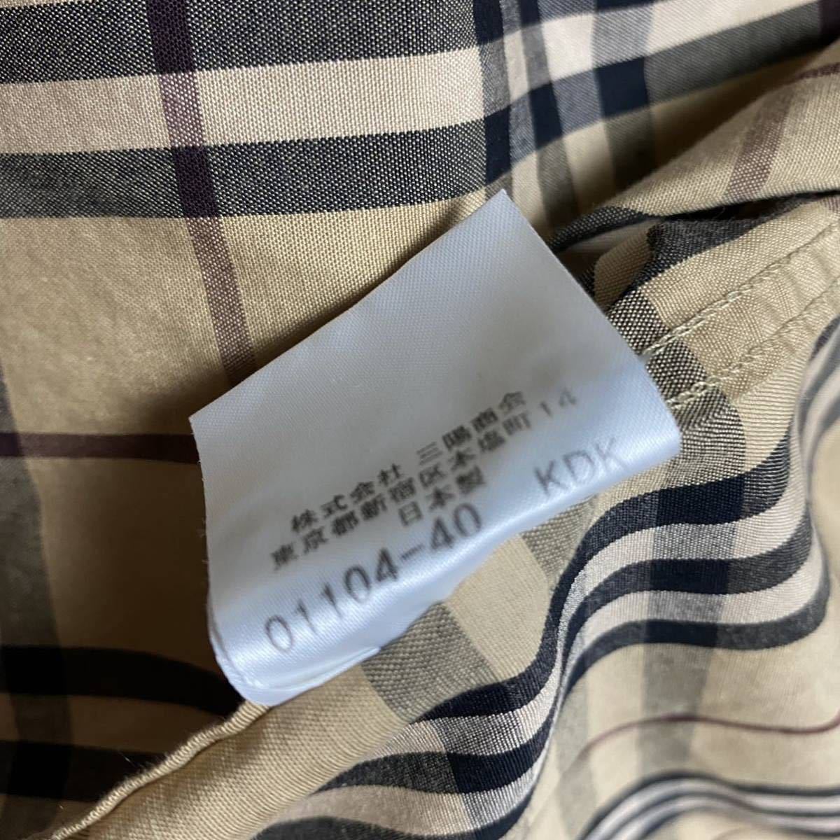 美品 BURBERRY BLACK LABEL 【名作中の名作】バーバリーブラックレーベル ホース刺繍 ノバチェック BD 半袖 シャツ 3 ...