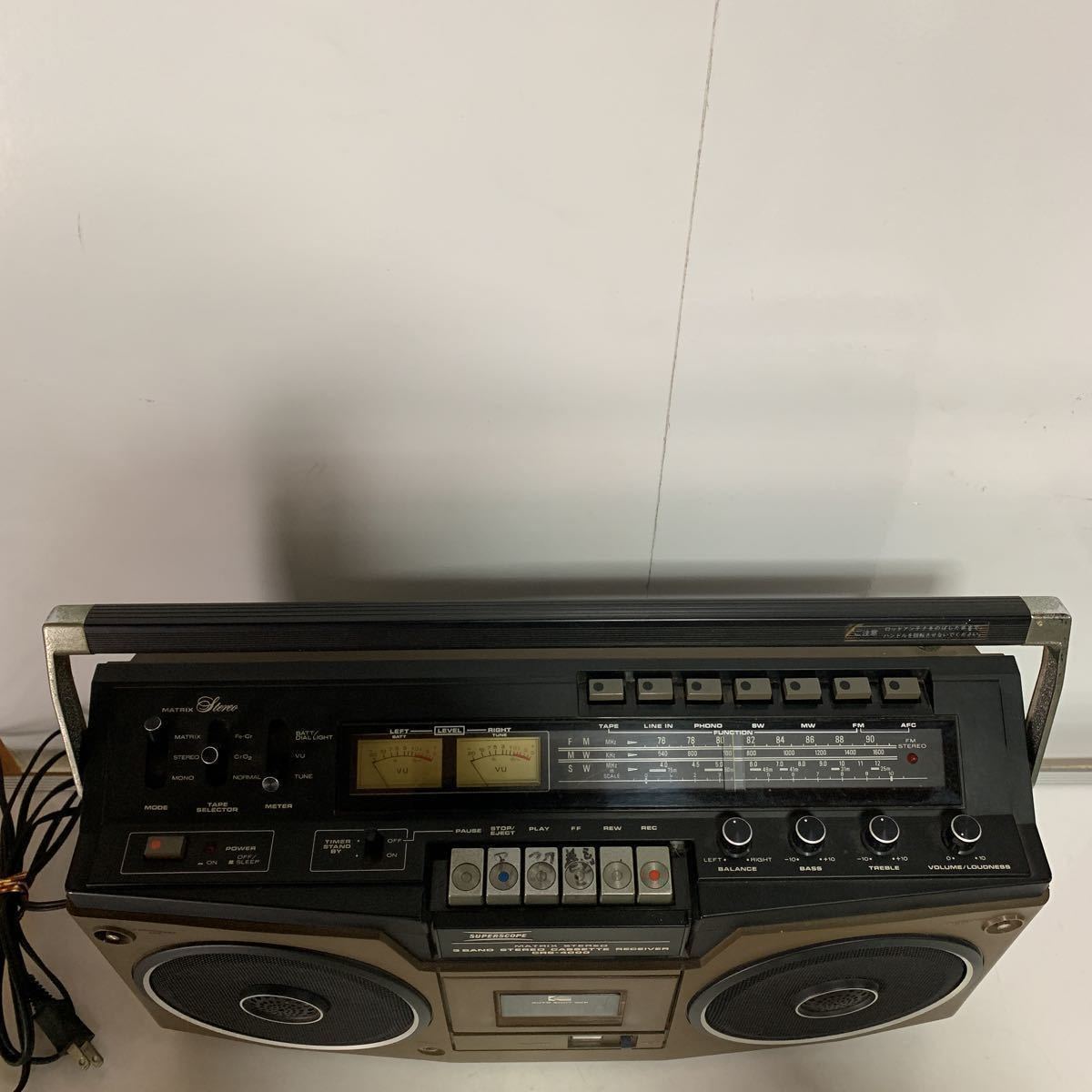 marantz マランツ CRS-4000 SUPERSCOPE スーパースコープ FM/MW/SW 3バンド ラジカセ ラジオ カセットレコーダー 昭和レトロ 当時物 /【Buyee ...