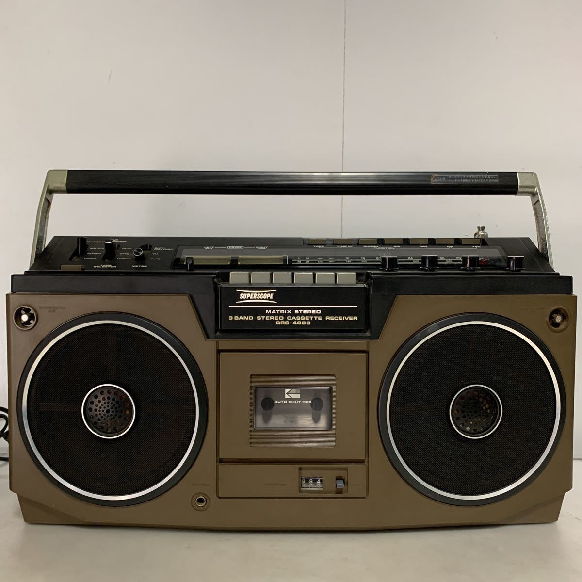 marantz マランツ CRS-4000 SUPERSCOPE スーパースコープ FM/MW/SW 3バンド ラジカセ ラジオ カセットレコーダー 昭和レトロ 当時物 /【Buyee ...
