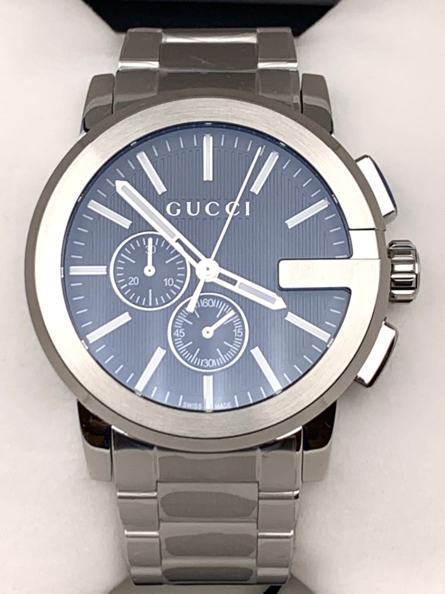 【1円スタート】★未使用品 最落無し GUCCI グッチ Gクロノ クロノグラフ メンズ YA101204 定価￥247,500 ...