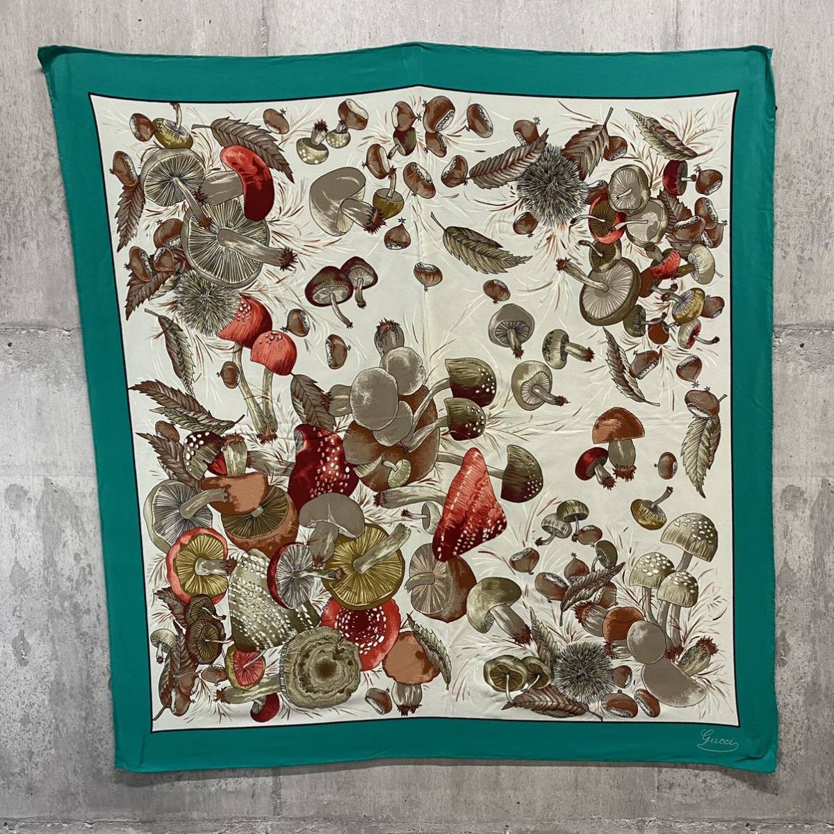 GUCCI グッチ スカーフ きのこ どんぐり 葉っぱ グリーン P869 /【Buyee】 Buyee - Japanese Proxy ...