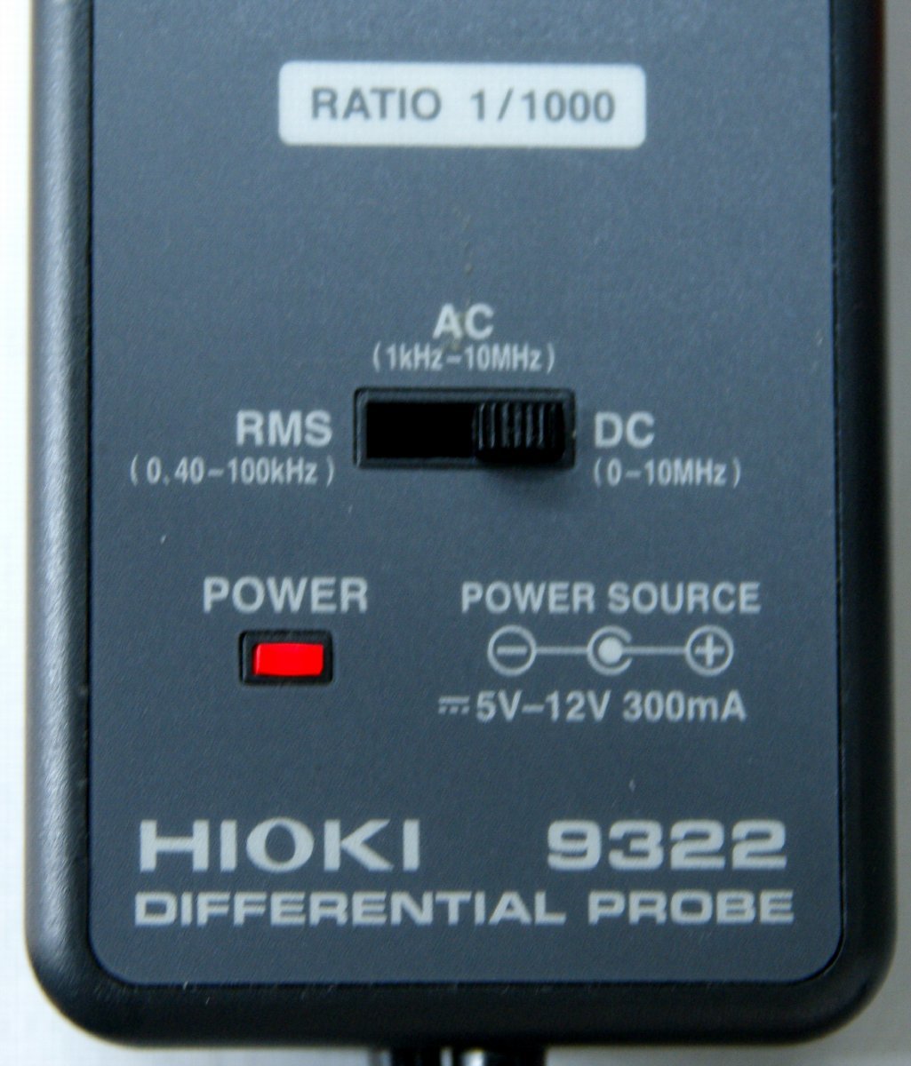 FR40845 HIOKI/日置電機 9322 DIFFERENTIAL PROBE (DC2000V/AC1000V 10MHz 1000: ...