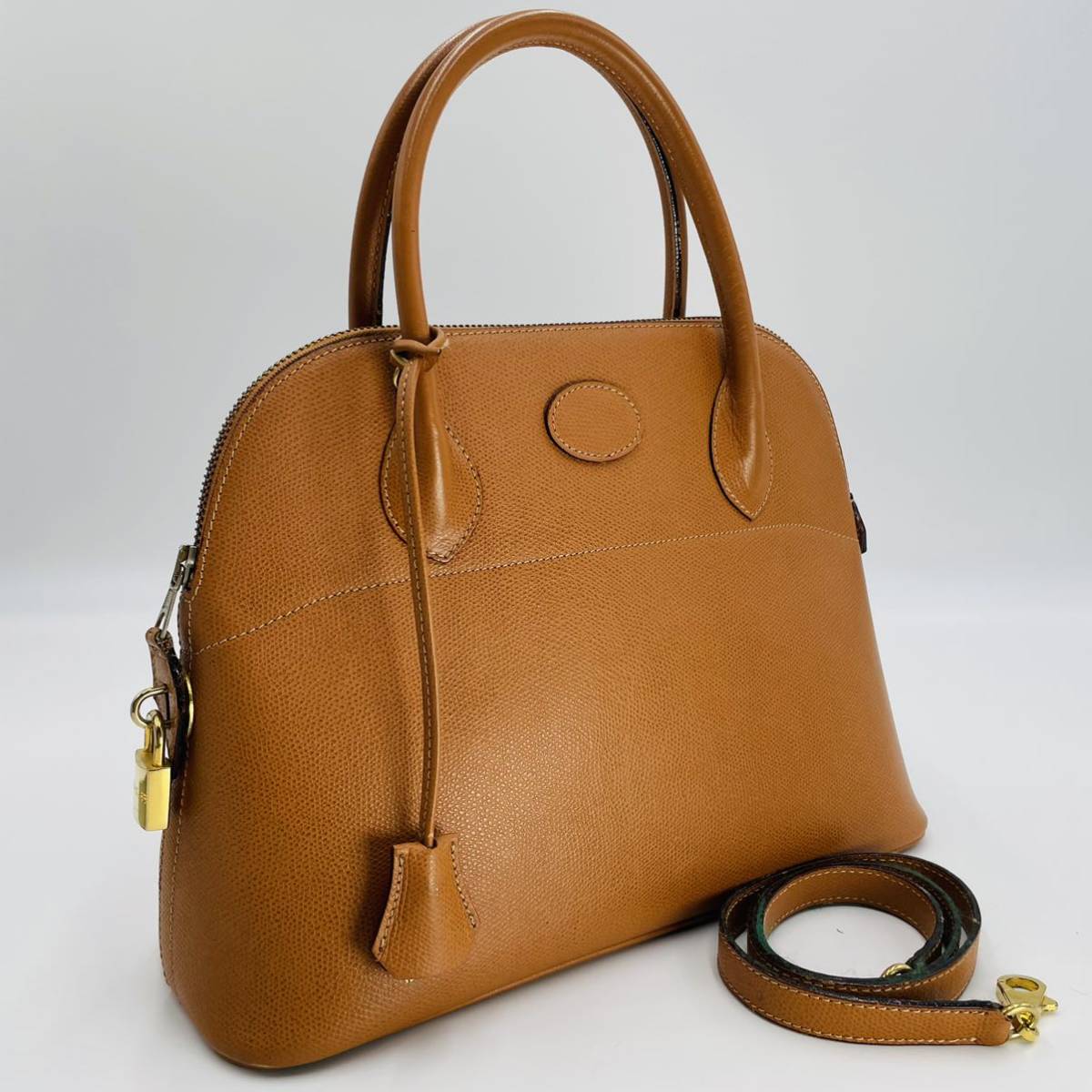 1円【最高級】HENRY HIGH-CLASS ヘンリーハイクラス ハンドバッグ 2way ボリード型 ショルダー レザー 革 カデナ 南京錠 鍵付 ブラウン 茶 /【Buyee】 Buyee ...