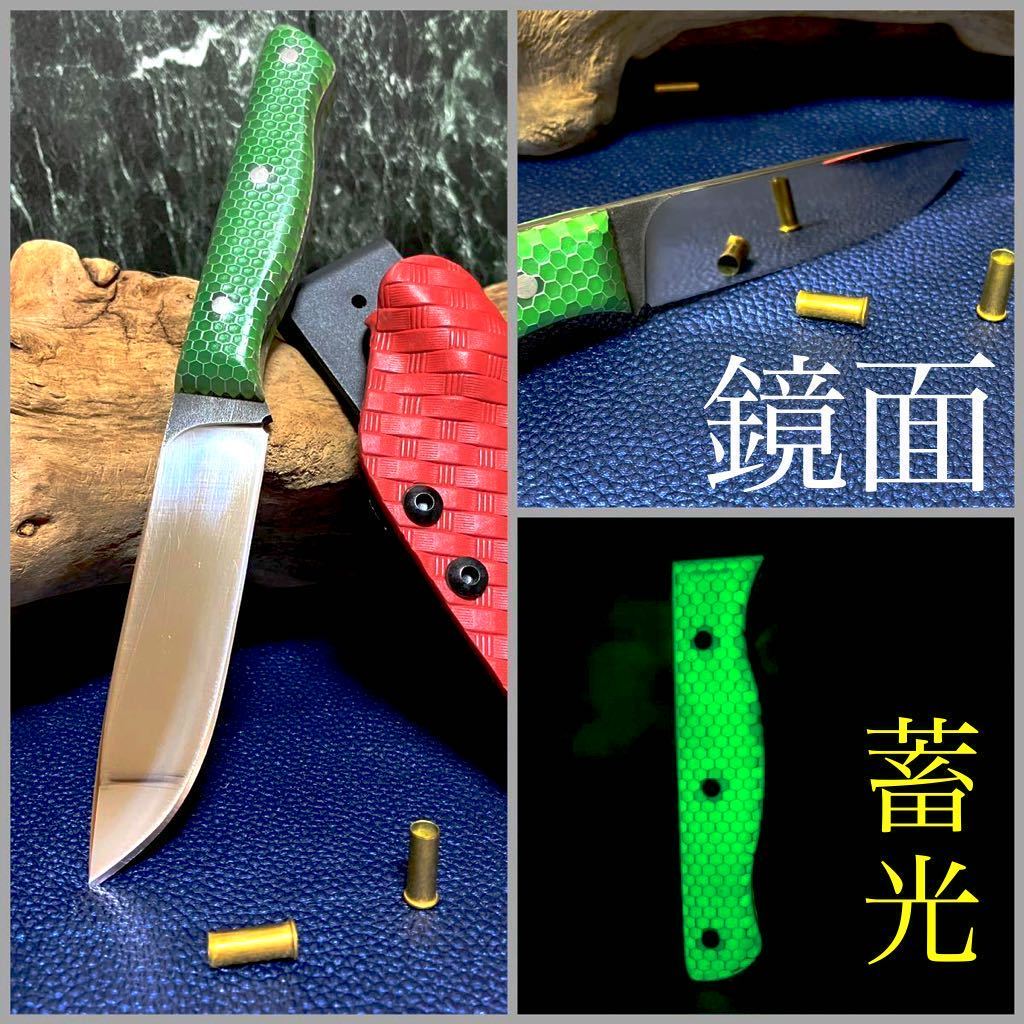 [三木研ぎ]鏡面 S290 HRC69 蛍光ハンドル カスタムナイフ サバイバルナイフ ハンティングナイフ フルタング ハンドメイド 狩猟 キャンプ /【Buyee】 Buyee ...