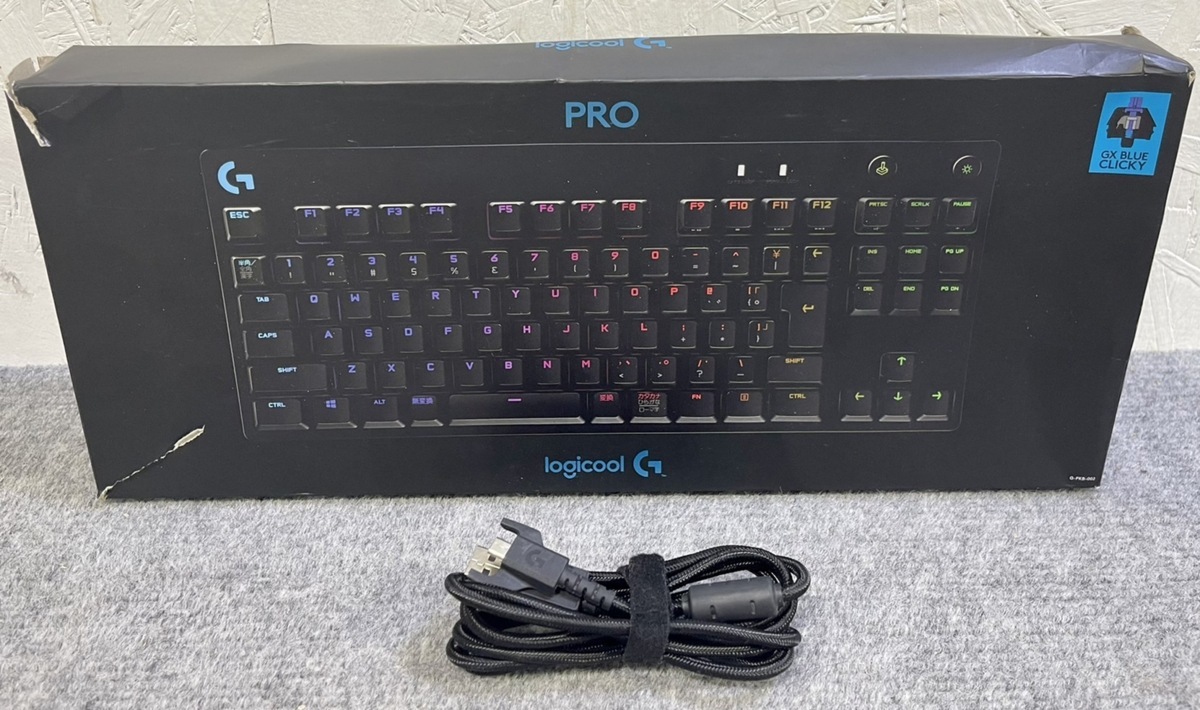 Logicool/ロジクール G PRO Xゲーミングキーボード YU0037 ブラック G-PKB-002 青軸 クリッキー USB ...