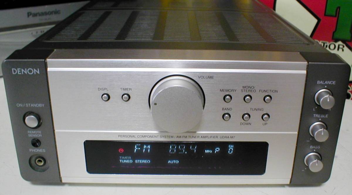 DENON UDRA-M7/D-M7 Compact AM-FM Stereo Receiver 左右出力OK！ 30W＋30W 小型 2 ...