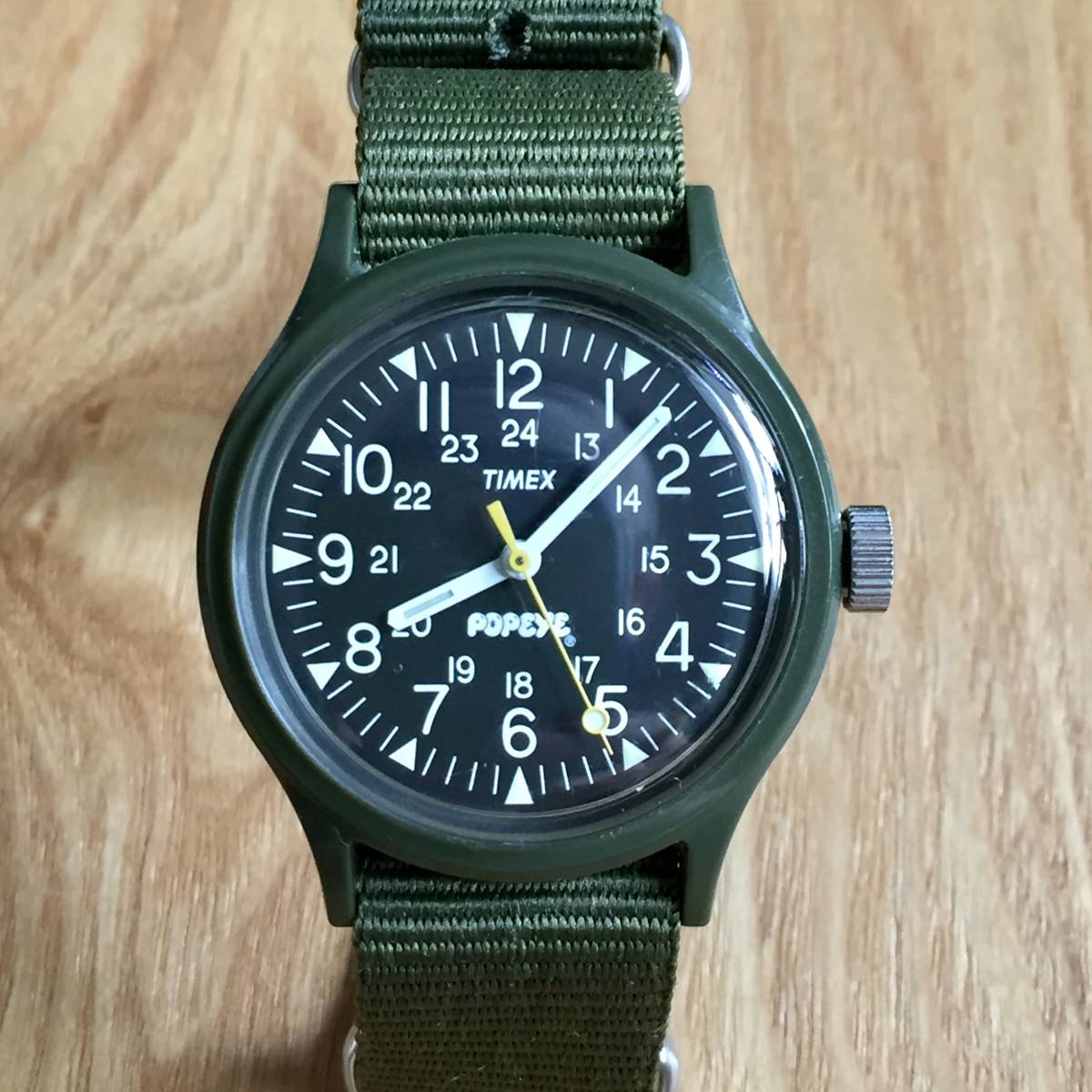 美品 TIMEX Camper POPEYE Military Watch タイメックス ポパイ別注 キャンパー ミリタリーウォッチ 腕時計 ...