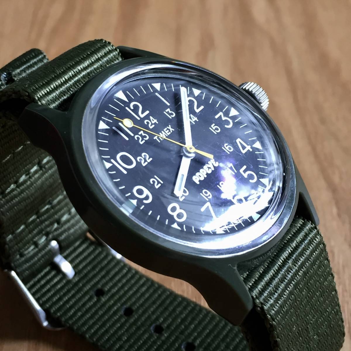 美品 TIMEX Camper POPEYE Military Watch タイメックス ポパイ別注 キャンパー ミリタリーウォッチ 腕時計 ...