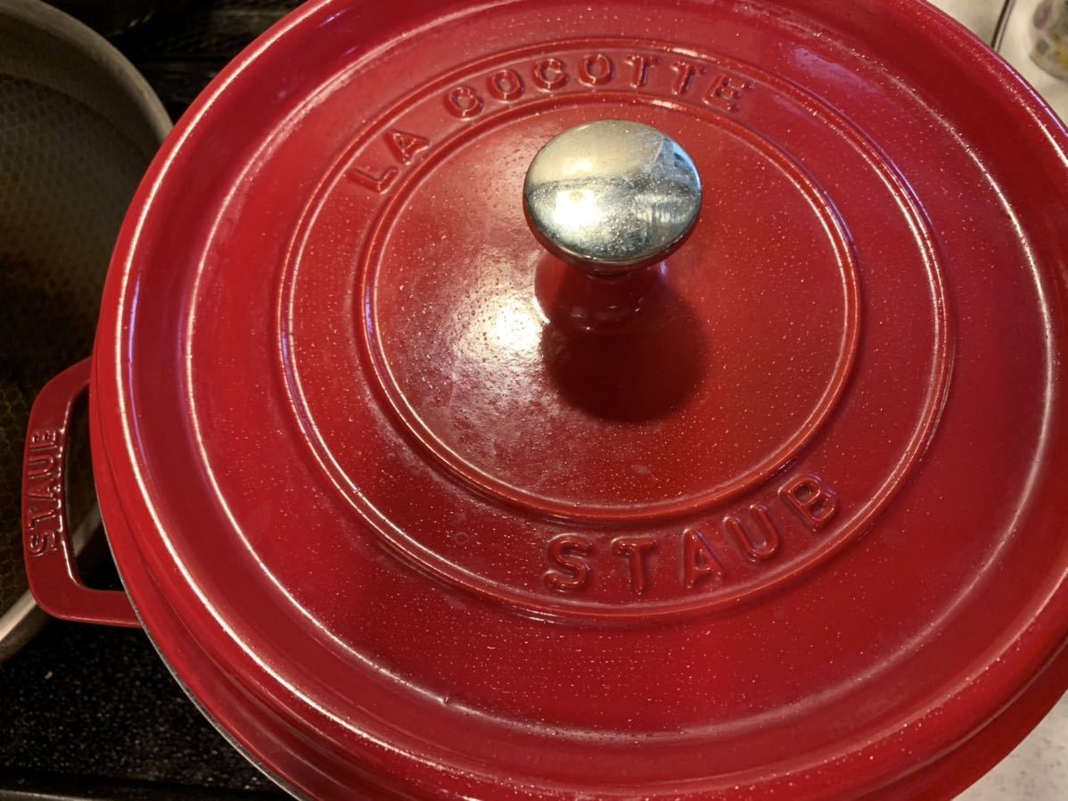 LA COCOTTE STAUB ストウブ ココット レッド 26cm 両手 鋳物 鍋 IH対応ストウブ /【Buyee】 Buyee ...