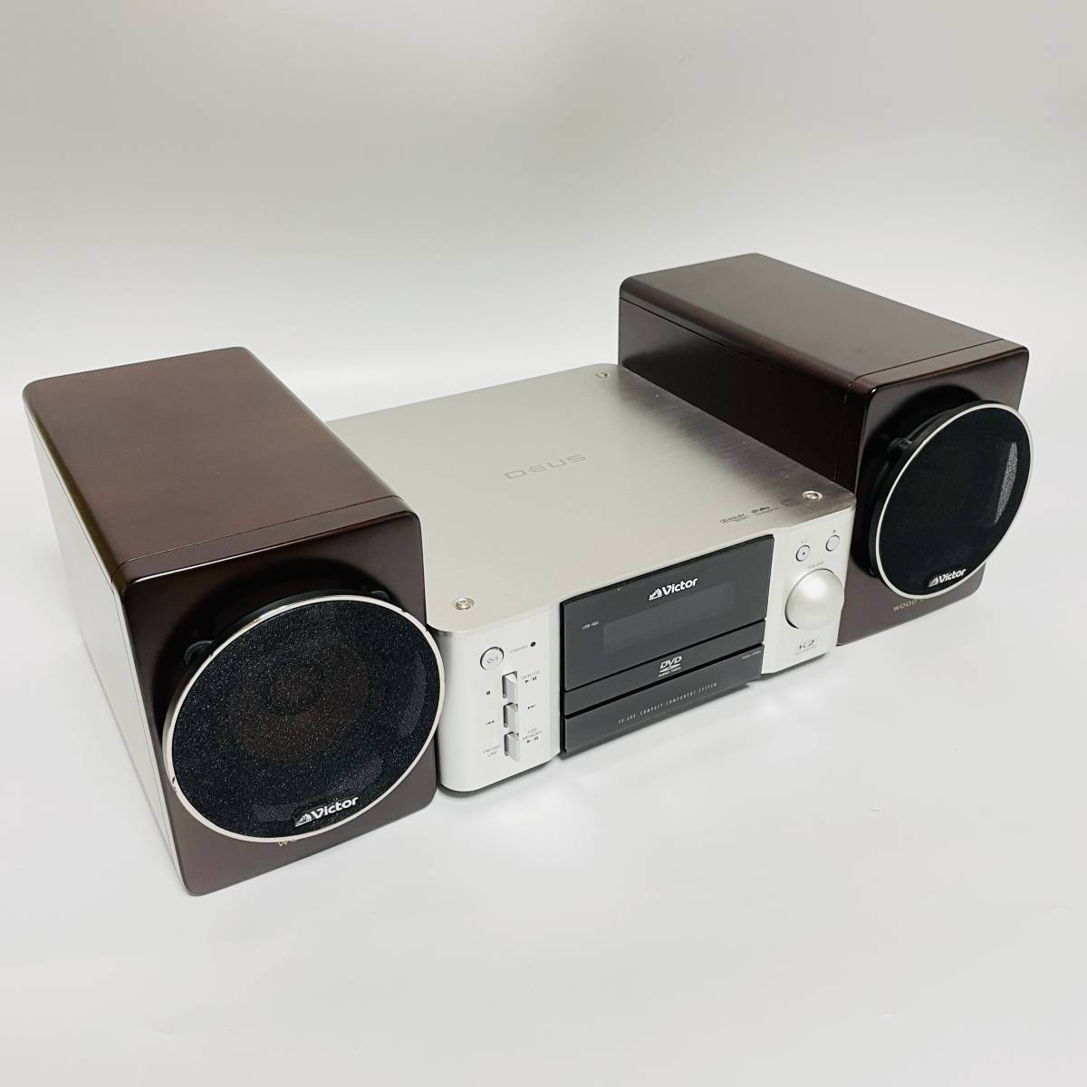 【Victor】ビクター コンパクトコンポーネントDVDシステム EX-AR3 ウッドコーン CA-EXAR3/SP-EXAR3 動作OK 中古【USED】 1870 /【Buyee ...