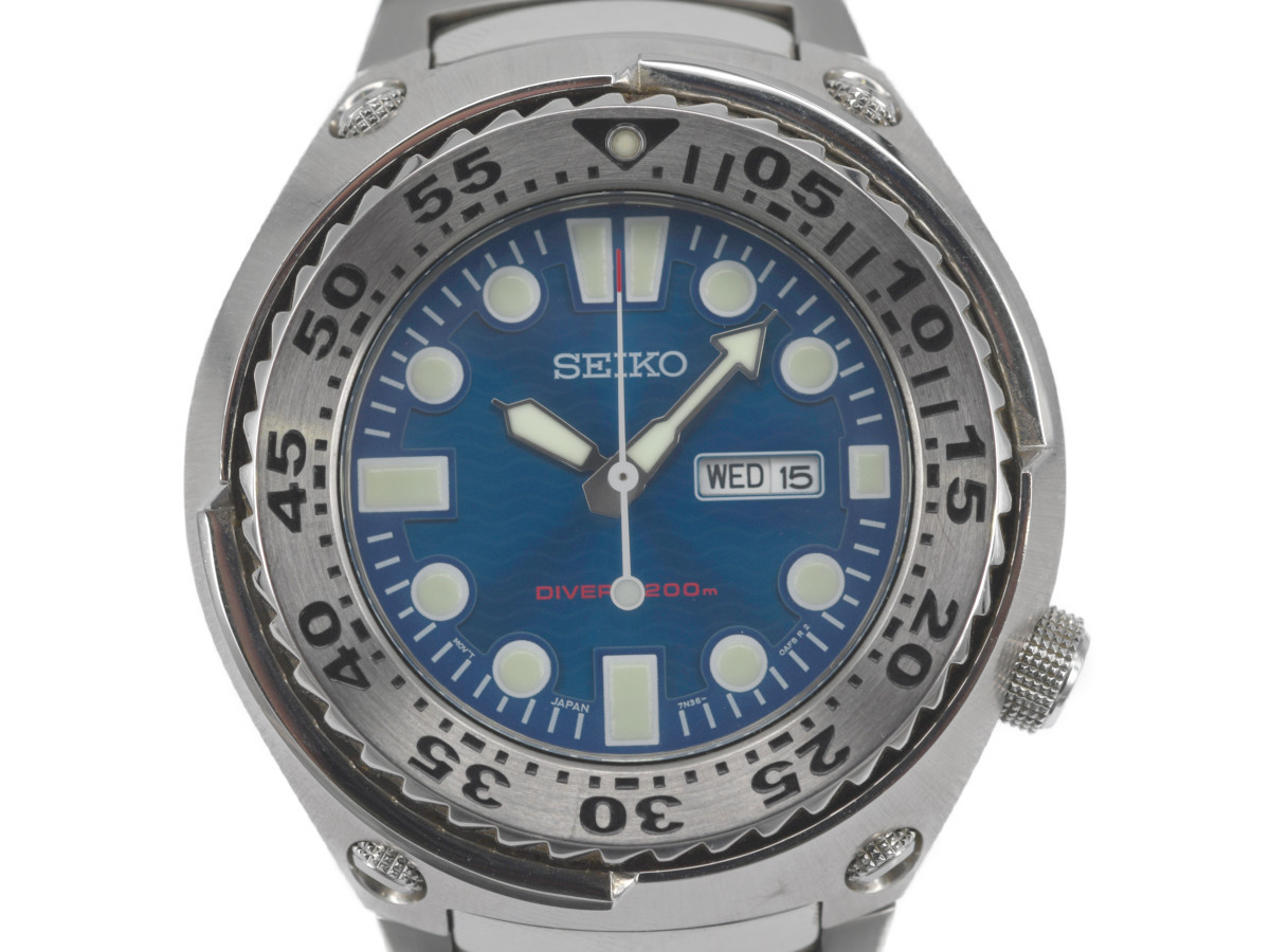[中古品] 稼働品【SEIKO】セイコー ダイバーズ 200m 7N36-0AF0 ブルー文字盤 動作OK クォーツ メンズ 中古品 レア商品 /【Buyee】 Buyee ...