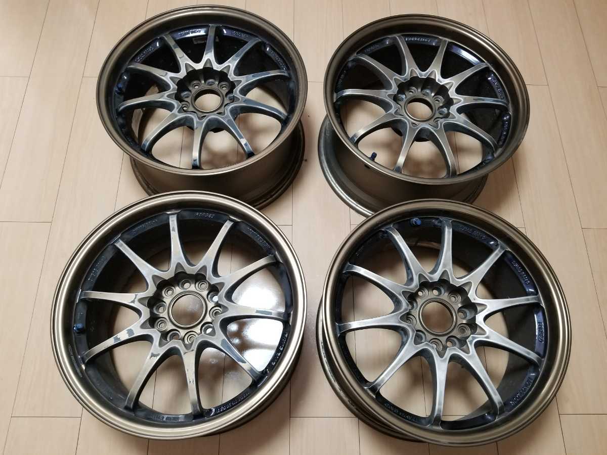 ★絶版・希少・軽量★17インチ★8.5J+30 4本 VOLKRACING CE28 PCD114.3 5H ...