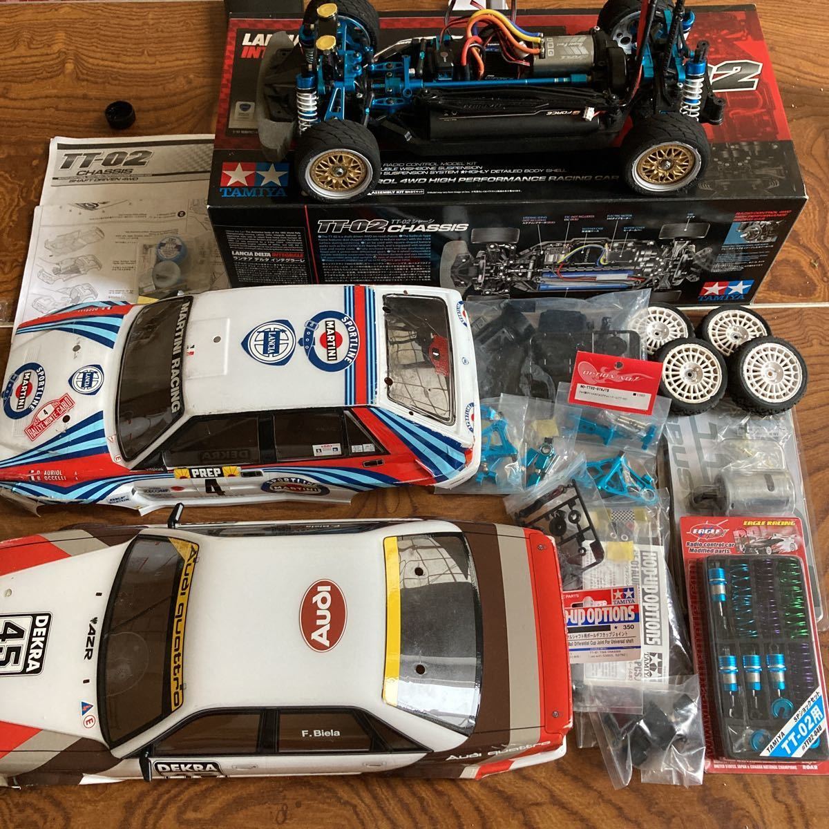タミヤTT02 パインビーチ仕様 GFロングダンパー TS50＋13.5t R204gf ERG-VR リポ付き ランチア、アウディボディ 予備パーツ多数 /【Buyee】 "Buyee ...