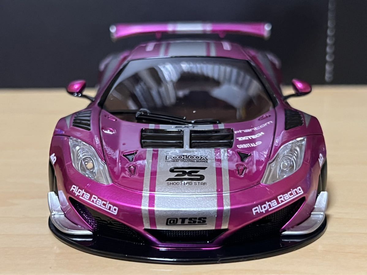 1円！京商 ミニッツ★MINI-Z★マクラーレン 12C GT3★塗装済みホワイトボディ未走行！EVO RWDワイド用 自作 ピンク×シルバーMR-03 P1 セナ /【Buyee ...