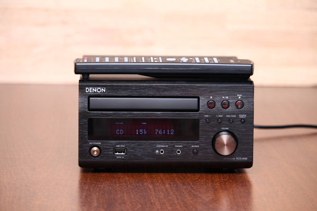 DENON デノン RCD-M38 CD/TUNER/USB/iPOD プレーヤー ミニコンポ 極美品 美音 1週間返品保証 完動品 ...