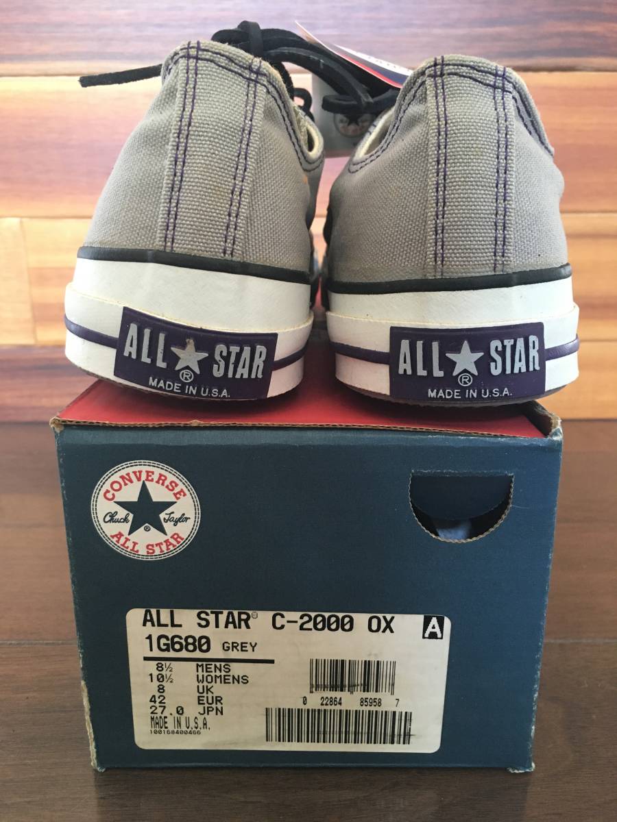 ★2000年限定品！ 新品未使用！ レア！ CONVERSE ALL STAR C-2000 （コンバース オールスター）箱付き GRAY 8 ...
