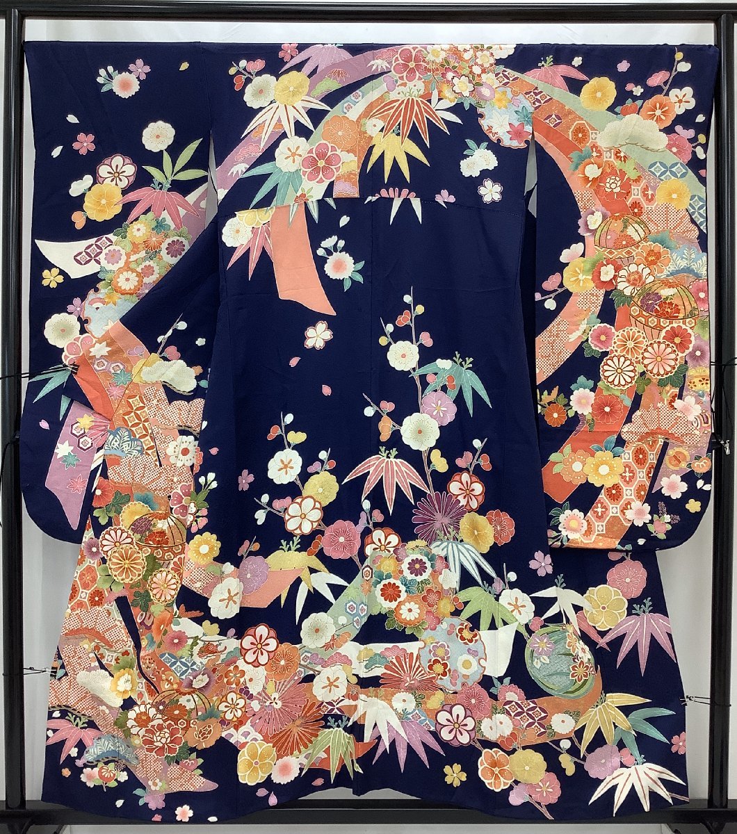 きものcocon★振袖★金駒刺繍/正絹/紺系/成人式/結婚式/卒業式/身丈152.5/裄68【9-8-3K-1295-t】 /【Buyee】 Buyee - Japanese Proxy ...