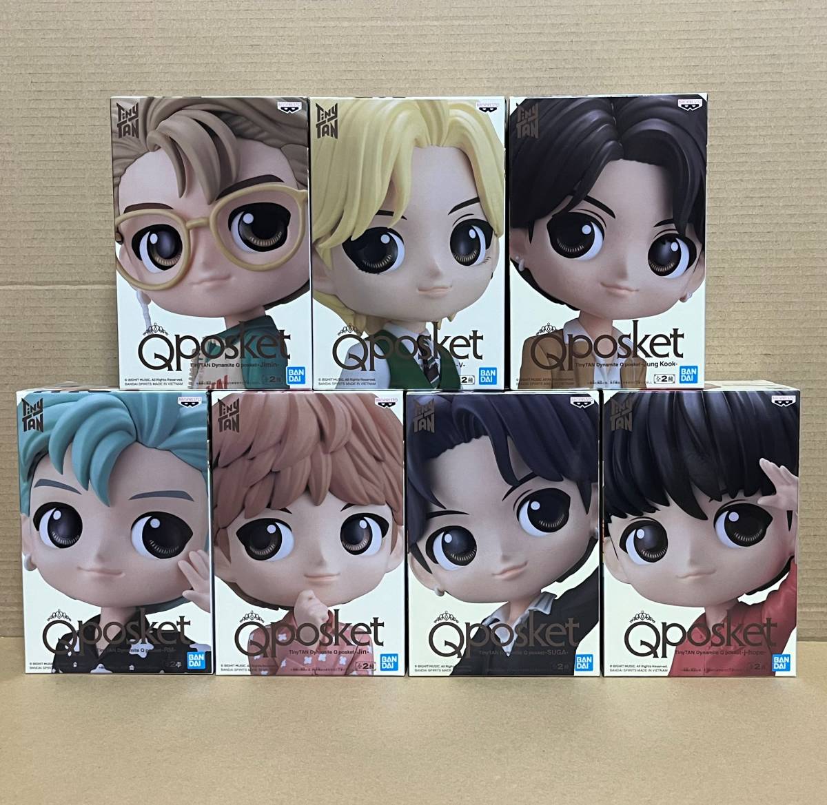 Qposket★Tiny TAN BTS★Dynamite★Aカラー★7種セット★SUGA RM Jimin Vテテ ジョングク Jin J-hope★Q posket TinyTAN ...