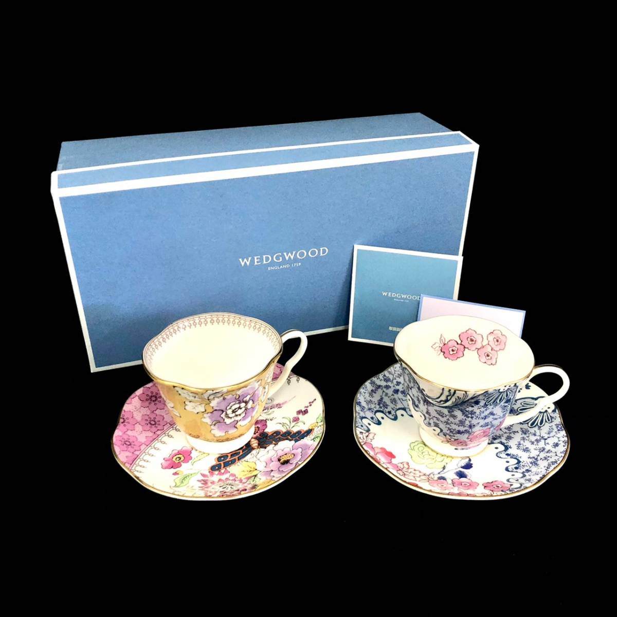 CIm118I 80 未使用 箱付き WEDGWOOD ウェッジウッド BUTTERFLY BLOOM バタフライブルーム カップ＆ソーサー 2客 まとめ /【Buyee】 Buyee ...