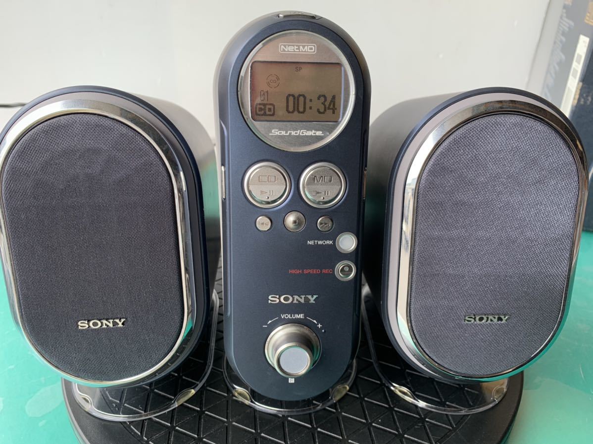 Sony ソニー LAM-Z10 RMT-CL10 ネットMDデスクトップオーディオ CD/MDコンポ リモコン付き.元箱 ★CD再生OK ...