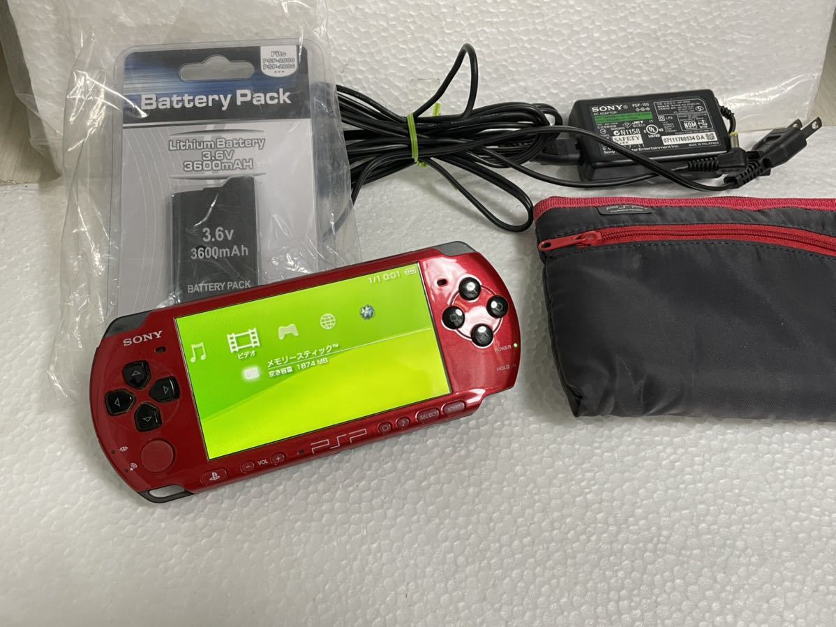 SONY PSP-3000 RED 動作品 新しいバッテリー付き 充電器 PSP本体 /【Buyee】 "Buyee" Japanese Proxy Service | Buy from Japan!