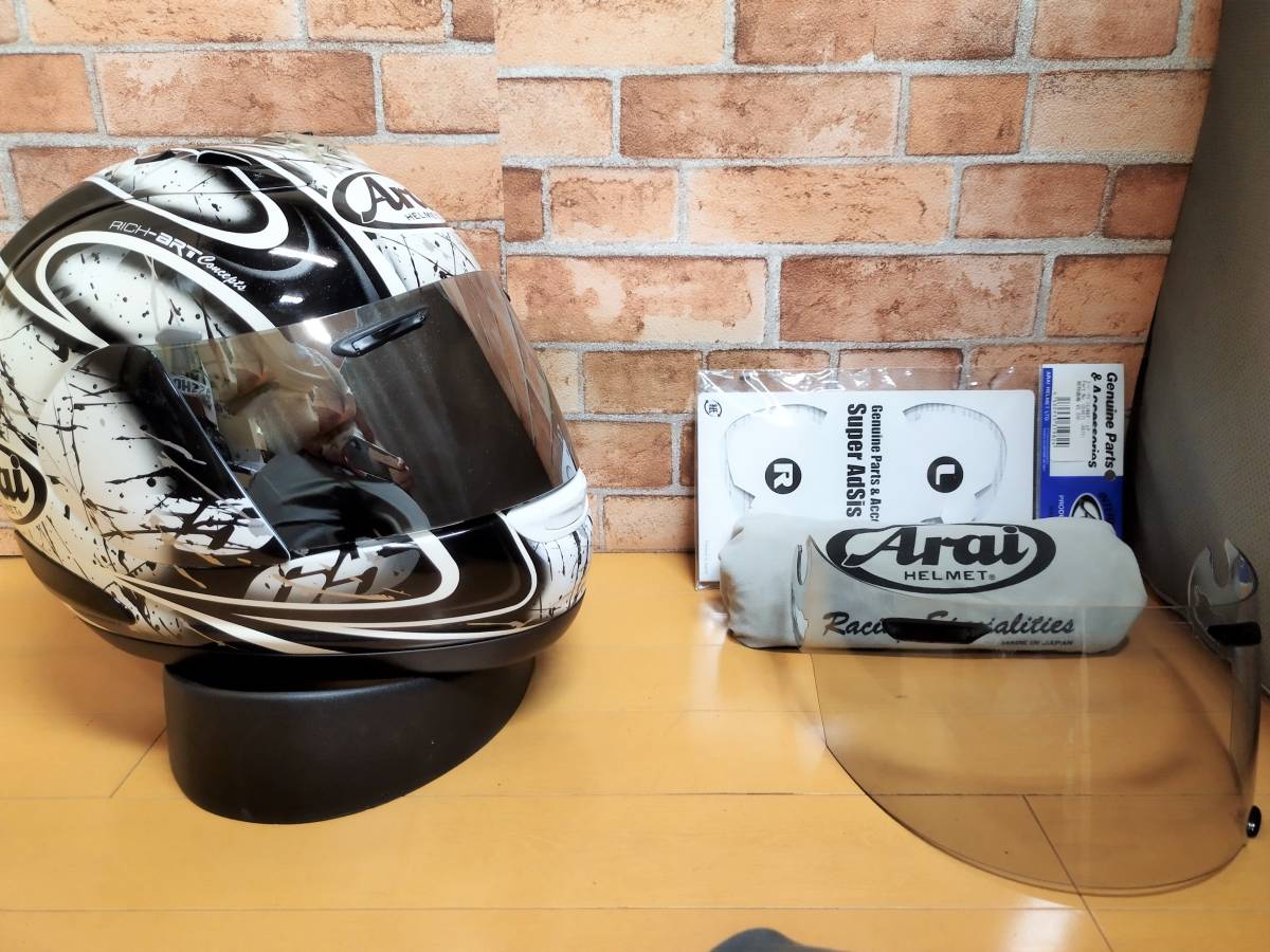 アライ Arai RX7 RR5 RX7-RR5 RX-7 RRV ジョナサンレイ フルフェイス ヘルメット Lサイズ ミラー付き ...