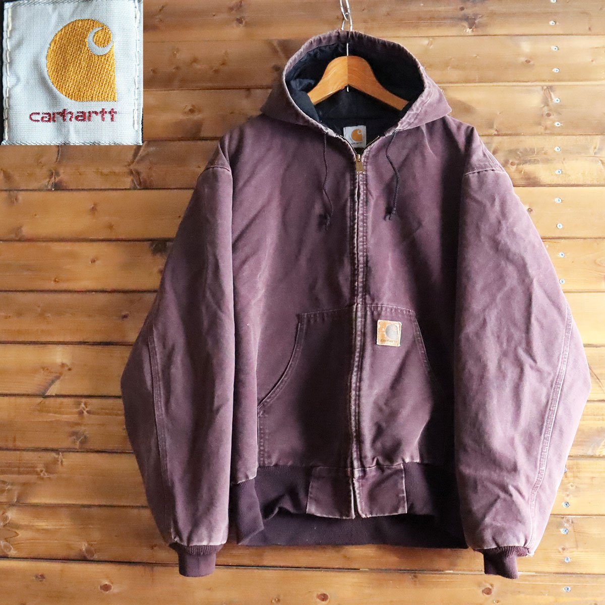 C5/M9.20-1 carhartt カーハート ダックジャケット パーカー ワークジャケット ブルゾン YKKジッパー メンズ XL パープル 紫 /【Buyee】 Buyee ...